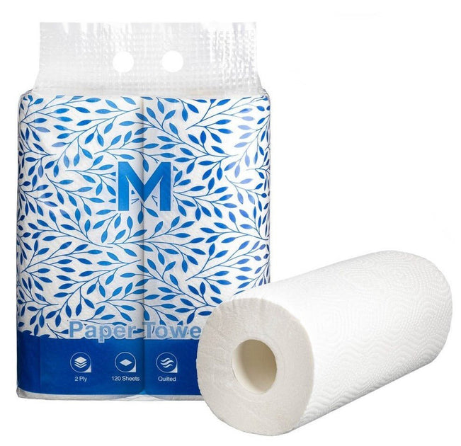 Kitchen Paper Towels - White, 272mm x 226mm, 2 Ply, 120 Sheets, FSC Mi ...